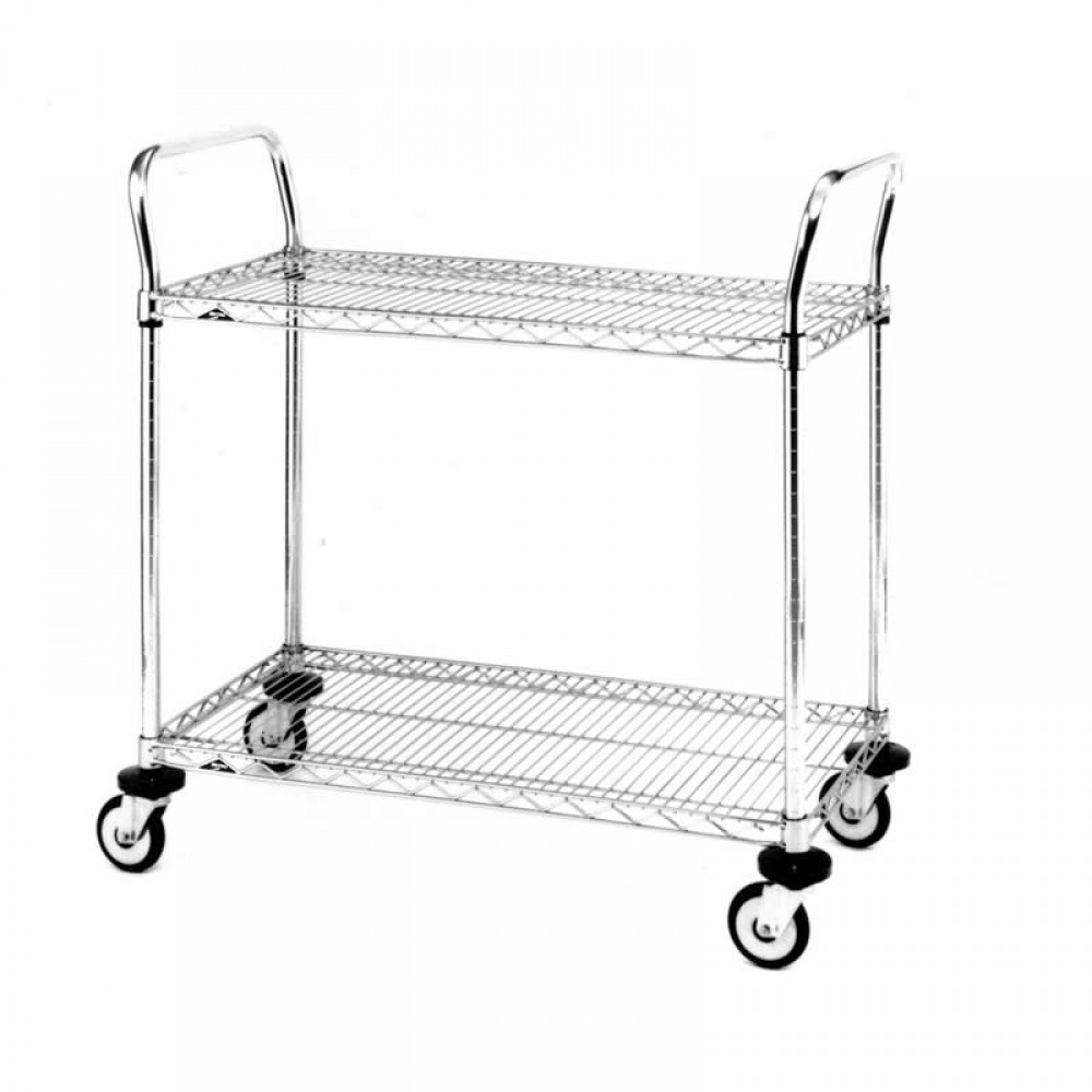 Metro Super Erecta 2 Tier Wire Chrome Shelf Trolleys MW601 | Healthcare ...